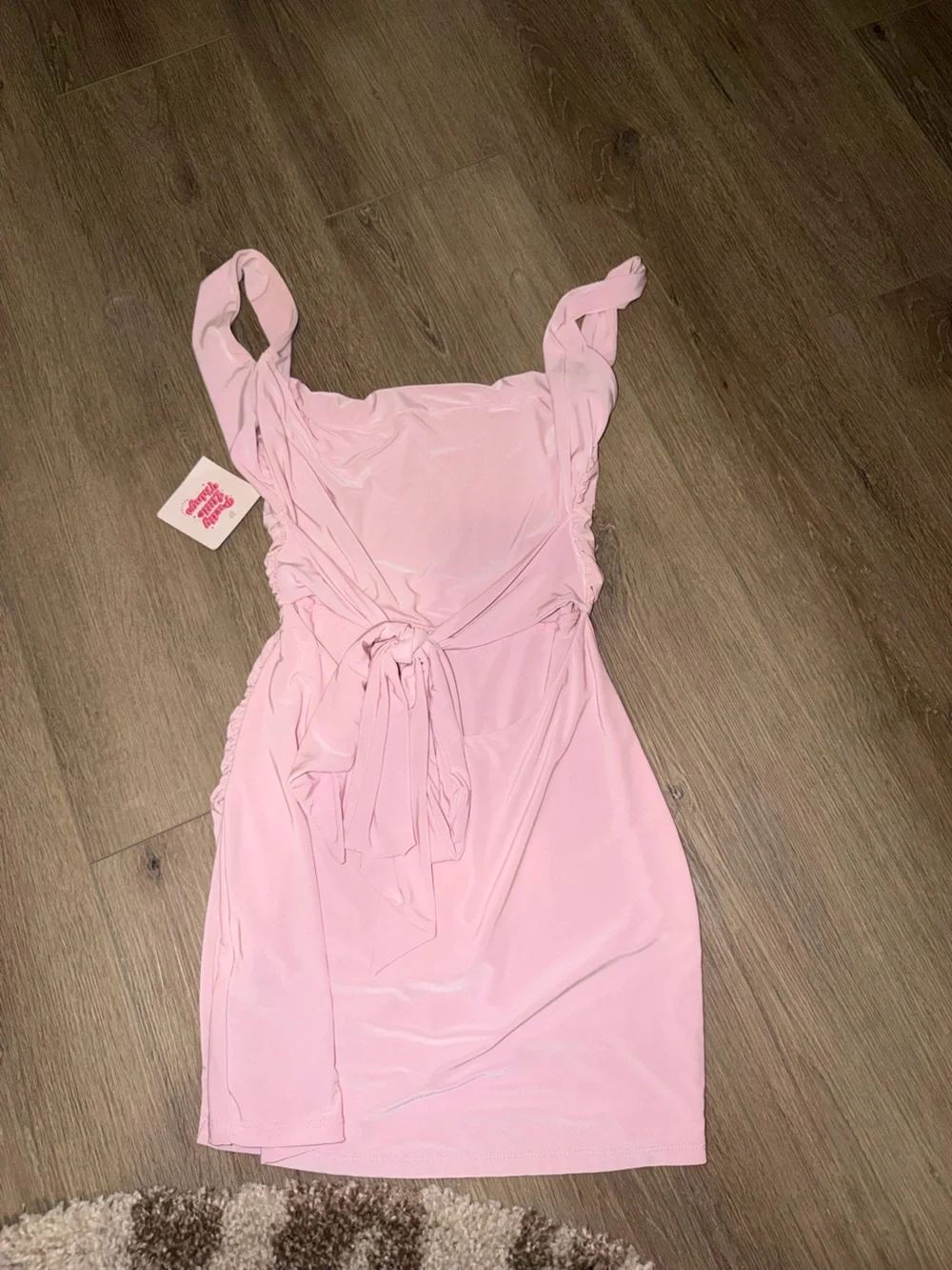 PrettyLittleThing | Dresses | Pretty Little Things Light Pink Ruched ...